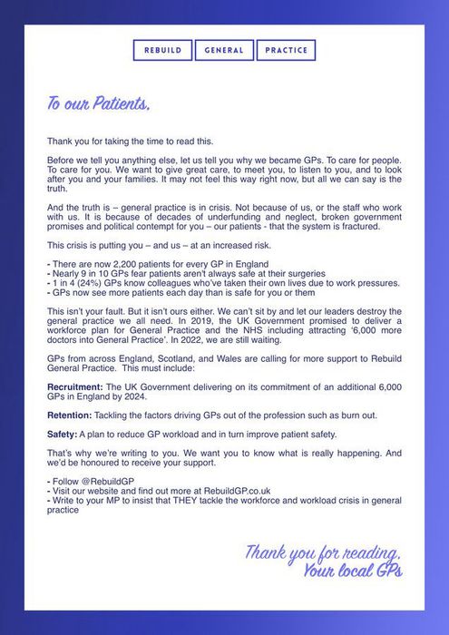 Letter To My Patients